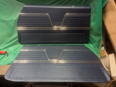New Blem 1969 Chevelle Front Door Panels Assembled Dark Blue DI 69 | eBay