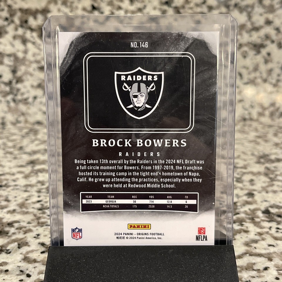 Brock Bowers 2024 Panini Origins Rookie RC Base #146 Raiders | eBay