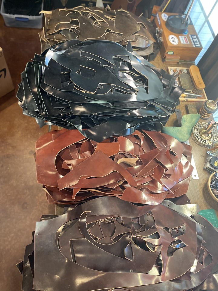 Horween Shell Cordovan Leather Scrap 3lbs Box Various Colors | eBay