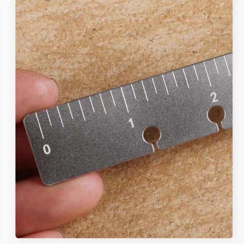 Titanium Straight Ruler Double Scale Inch Metric 8 Inch 21cm Measuring ...