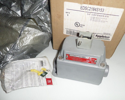 NEW APPLETON EDSC2184S153 EXPLOSION PUSH BUTTON STATION START or STOP 3 ...