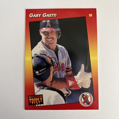 MLB 1992 Triple Play Gary Gaetti #223 California Angels Baseball Card ...