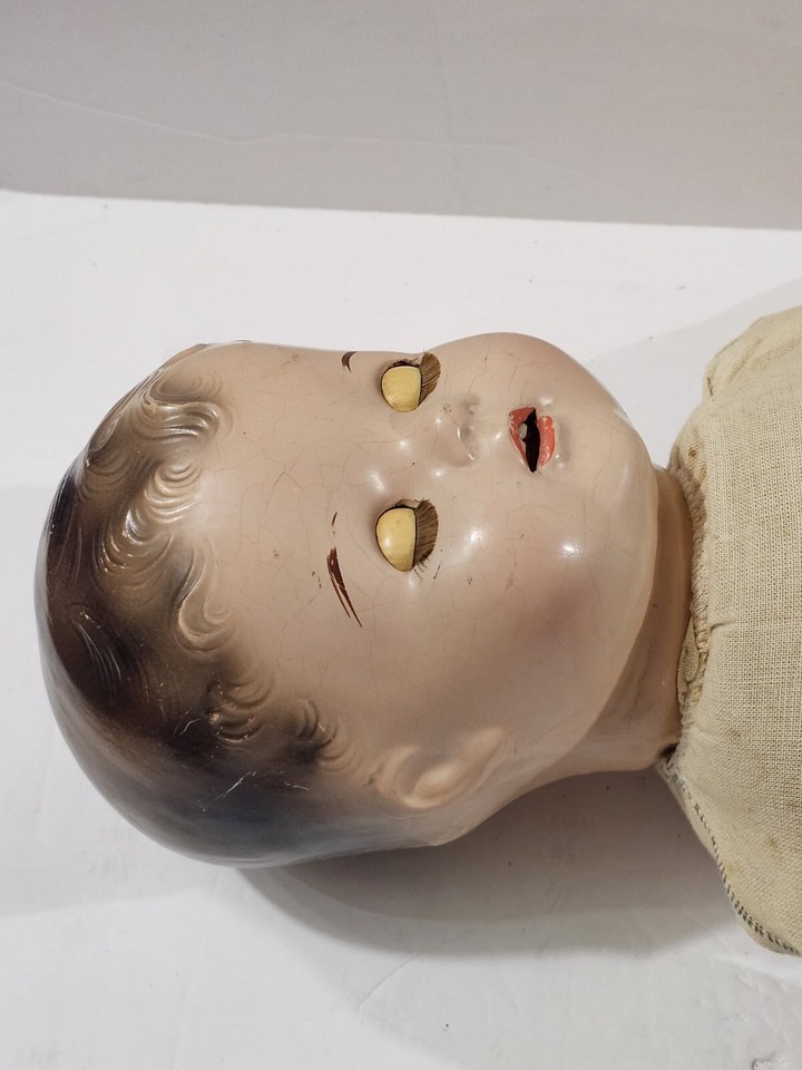 Vintage 1930s Baby Doll w/ Teeth Blinking Eye 23" Composition Head Legs ...