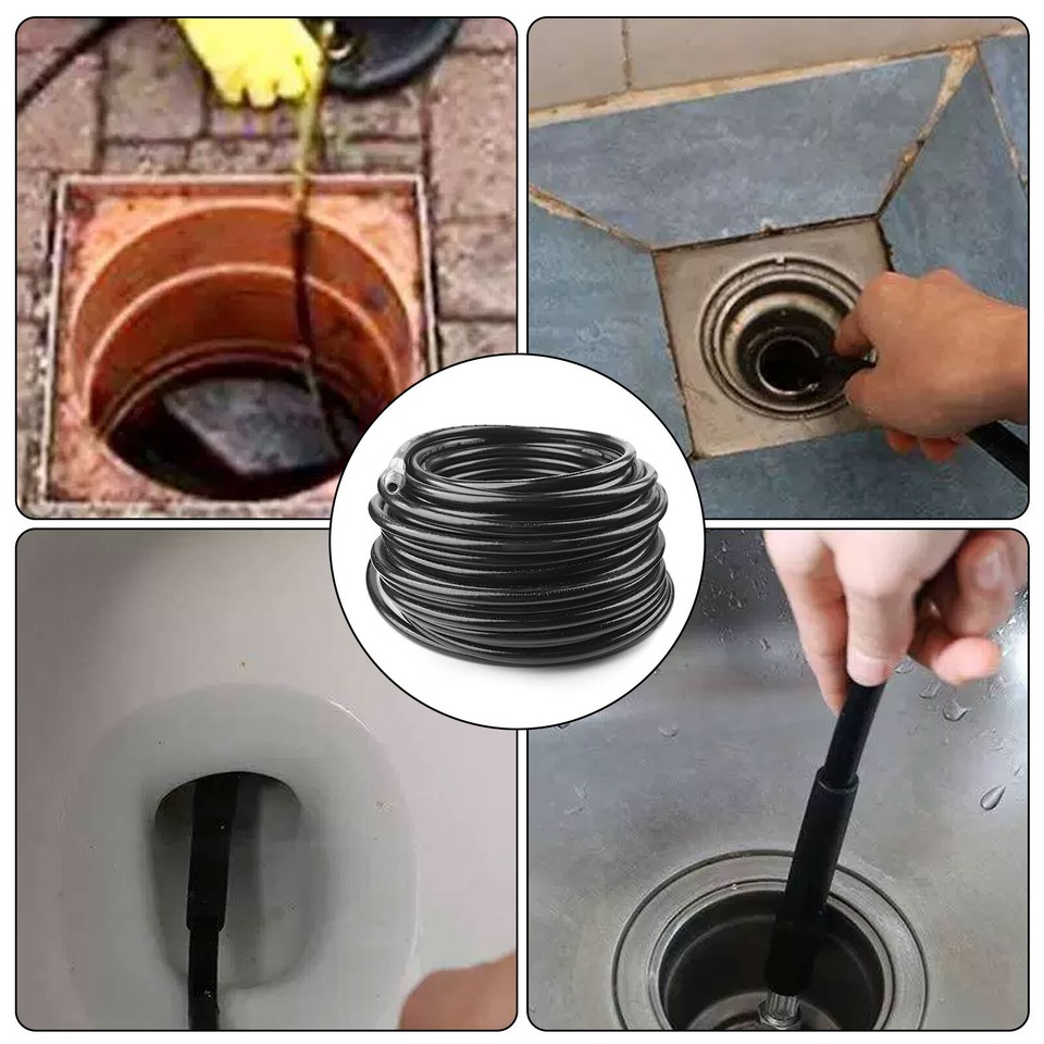 5800PSI Sewer Jetter Nozzles Kit 100FT Drain Cleaning Hose for Pressure ...
