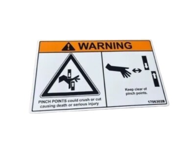 WARNING PINCH POINT SIGN 9114-3282 | eBay