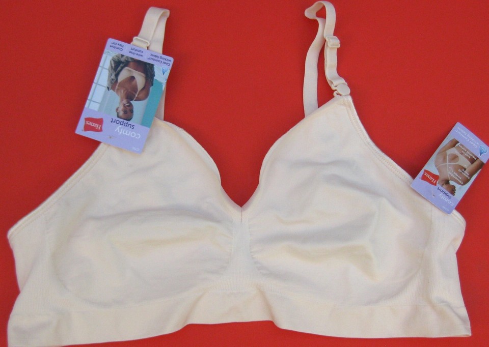 New Hanes CustomFlex Fit Wirefree lightly lined G795/HU11/HB95 Size S/M ...