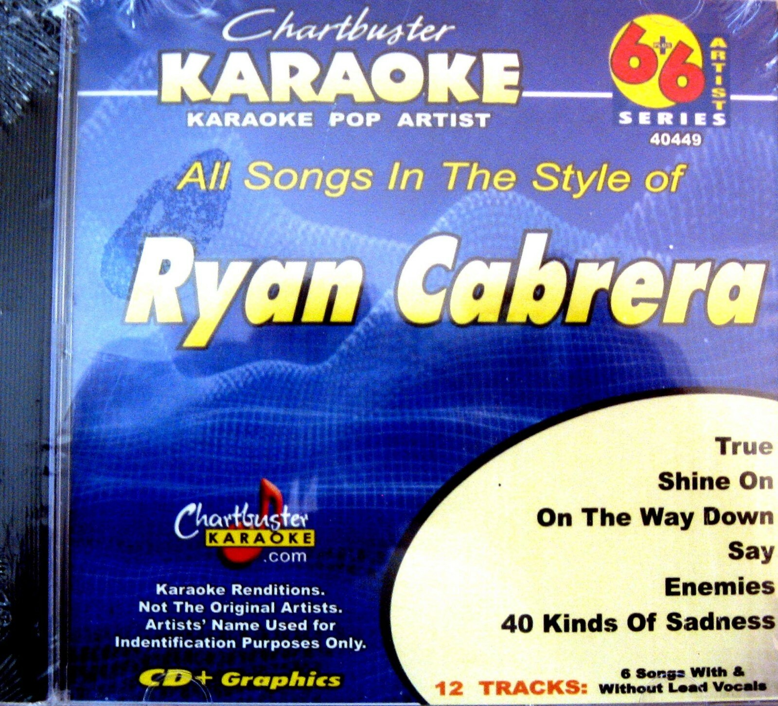 Chartbuster Karaoke CD+G Pop Artist Series - CB40449 (Ryan Cabrera) | eBay