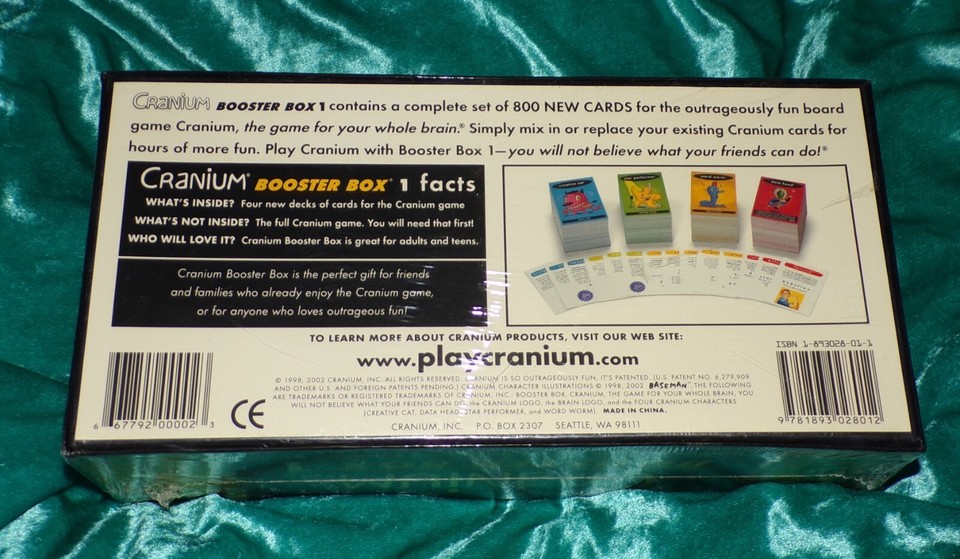Cranium Booster Box 1 - 800 New Cards to Recharge Your Cranium Game NEW ...