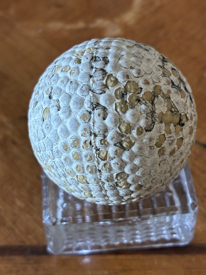 Early 1900s Antique Gutty Golf Ball Bramble Nice Poles Heavy colonel St ...