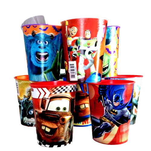 set of 8 random Disney characters plastic Party Cups. | eBay