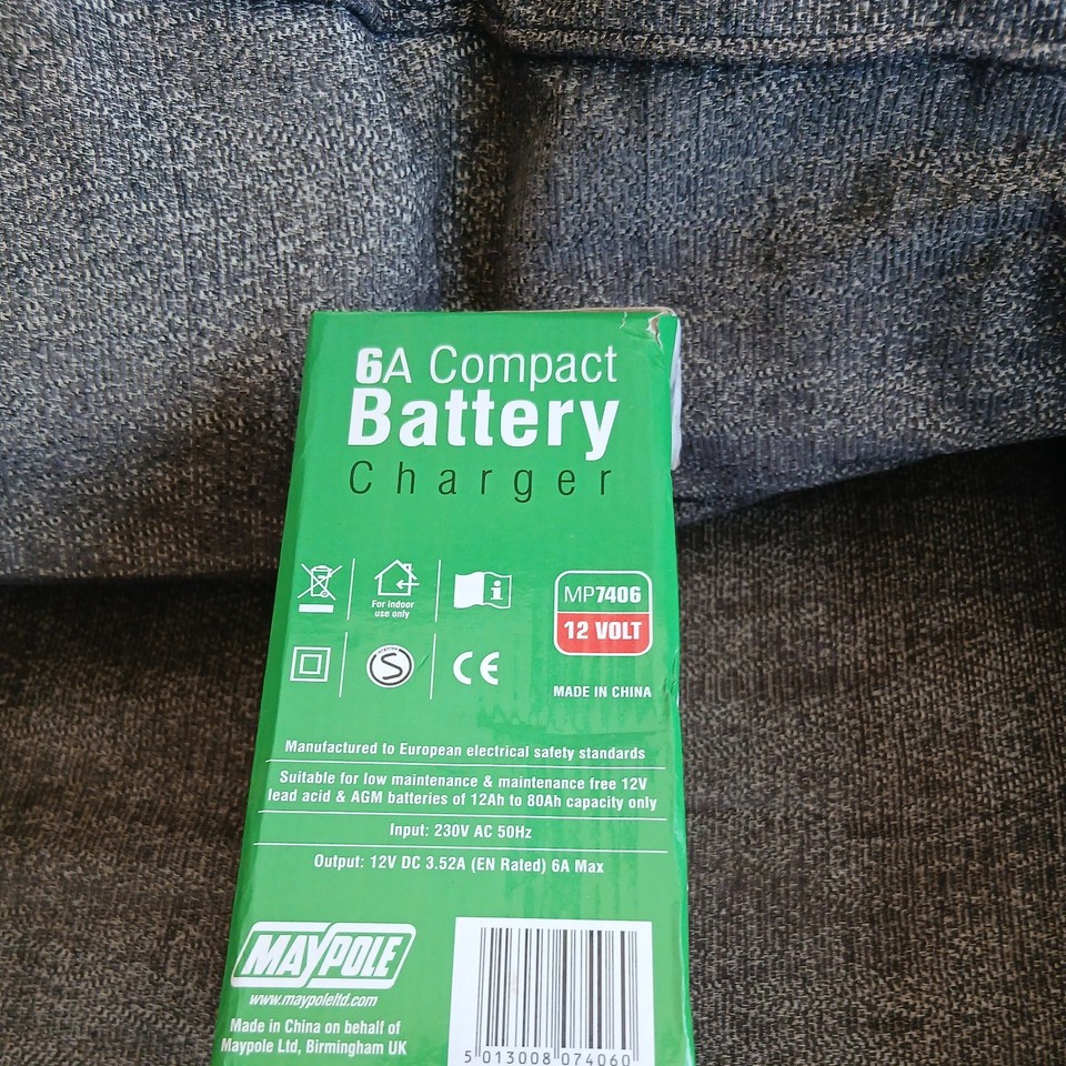 New Sealed Maypole 6a Compact Battery Charger 12 Volt | eBay