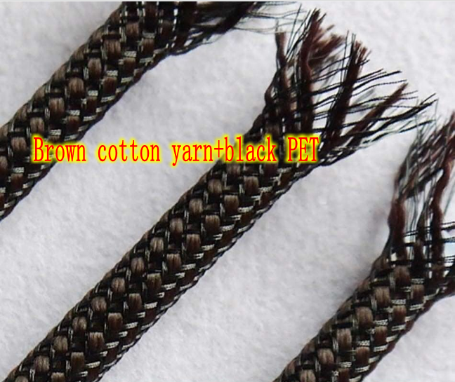 4mm/8mm/12mm PP Cotton Yarn +PET Mixed Braided Cable Sleeving-Harness ...