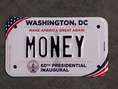2025 Washington DC PRESIDENTIAL Inaugural Motorcycle License Plate ...