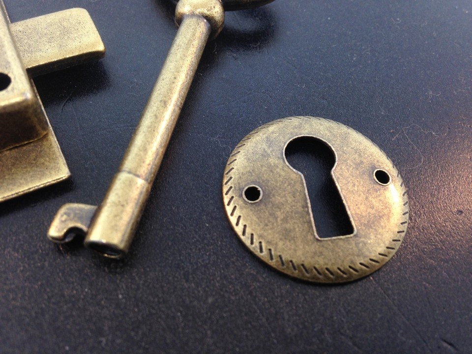 Grandfather Clock Door Lock Key Set Antique Finish | eBay