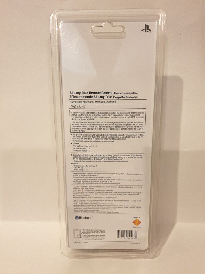 Brand New Sealed Sony PlayStation 3 - PS3 Remote Control Bluetooth Blu ...