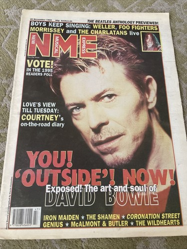NME 25 November 1995 David Bowie Courtney Love Iron Maiden The Shamen ...