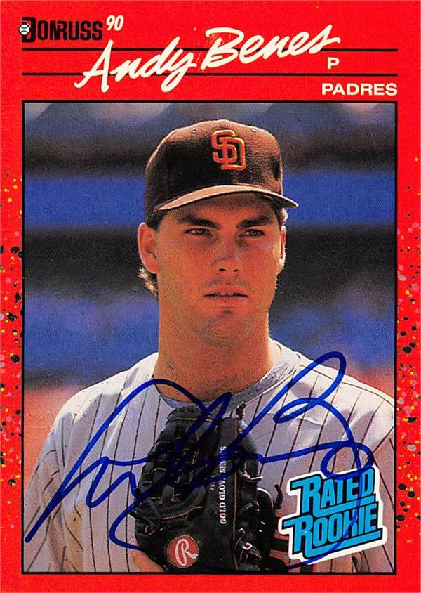 Andy Benes autographed Baseball Card (San Diego Padres, SC) 1990 ...