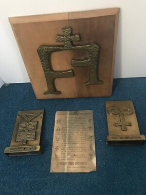 Vintage Pharmacy Apothecary Greek symbols brass paperweights Tinactin ...