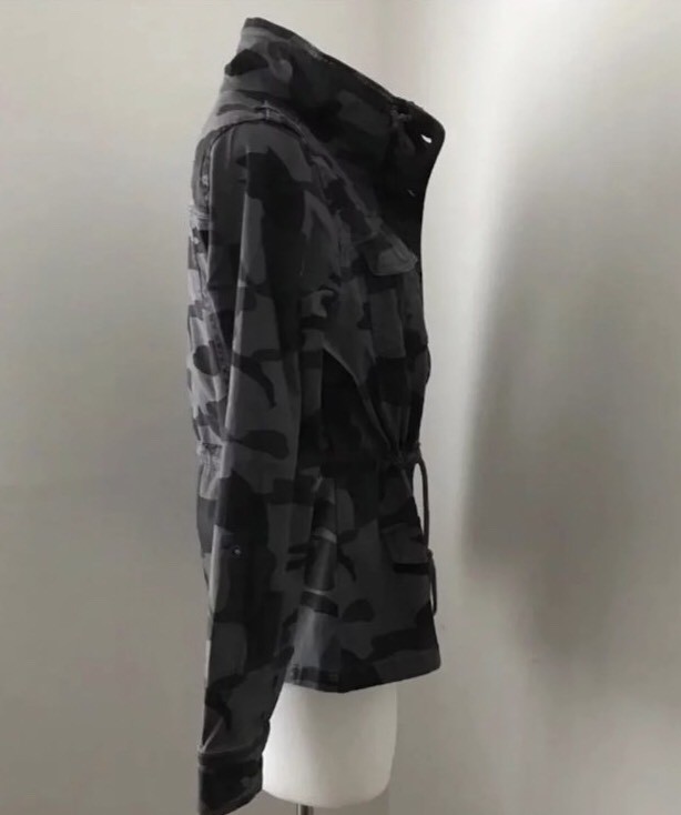NWTS American Rag Women’s Camouflage-Print Utility Jacket In Gray/Black ...