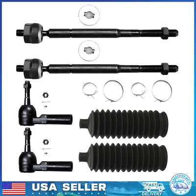 6x Front Inner & Outer Tie Rod End Bellow Boots For 2005-2015 Toyota ...