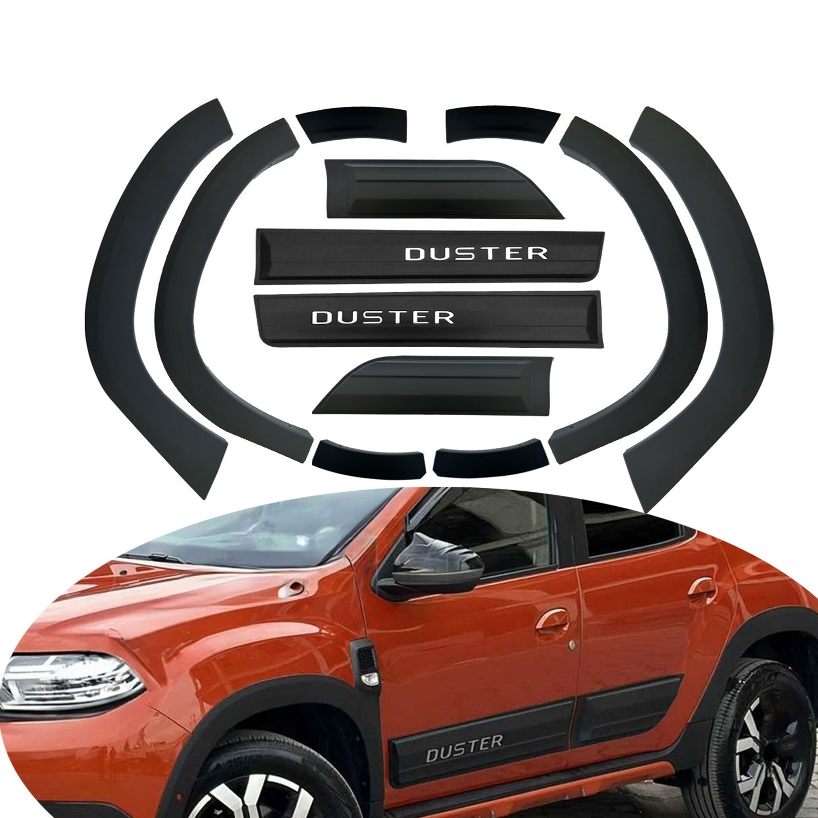 For Dacia Duster 2018-2023 ABS Fender & Door Moulding Body Kit Off-Road ...