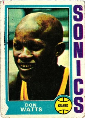 DON WATTS 1974-75 Topps Basketball #142 FREE SHIPPING B16R4S22P21 | eBay
