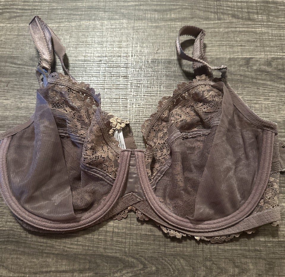 Wacoal #65191 Sheer Embrace Floral Lace Un-Lined Underwire Bra In Taupe ...