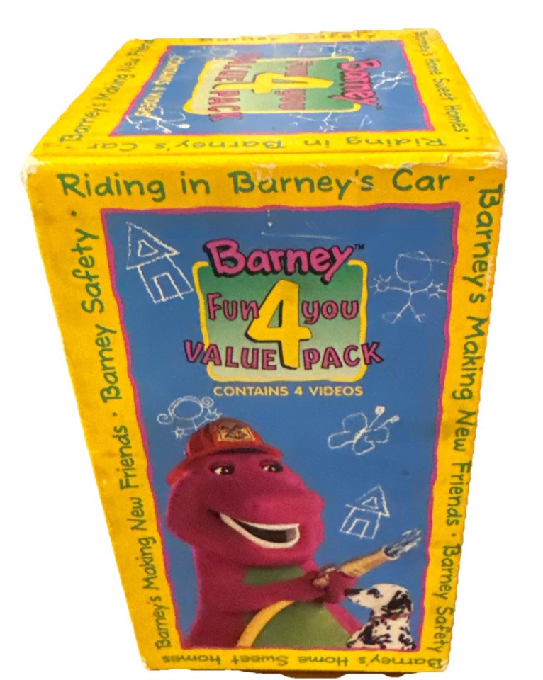 Barney VHS Box Set of 4 VHS “Fun 4 You” Value Pack 1997 VHS Videos ...