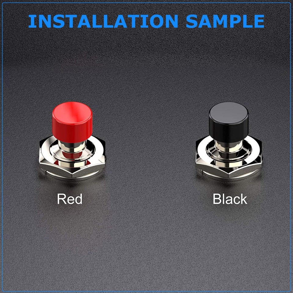4 Pack SPST Normally Open Momentary Push Button Switch Black | eBay