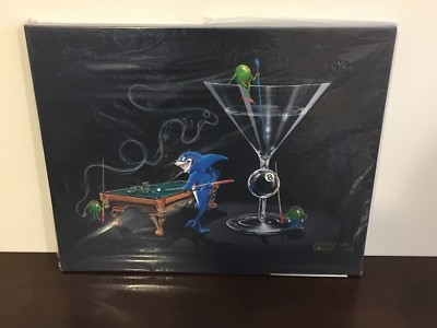 Michael Godard "POOL SHARK II" Billiards-Eight Ball-Martini-Cigar-Art ...