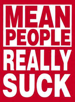 Sticker - Mean People Really Suck Red White Silly Funny Quote Joke ...