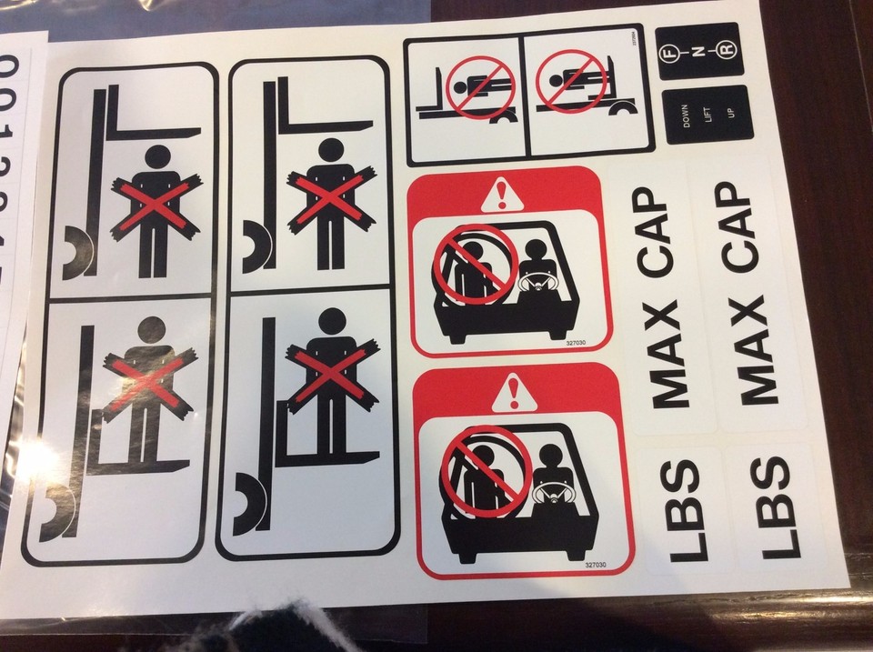 NEW Forklift Safety Decal KIT SY1711 Forklift OSHA Compliant kit | eBay