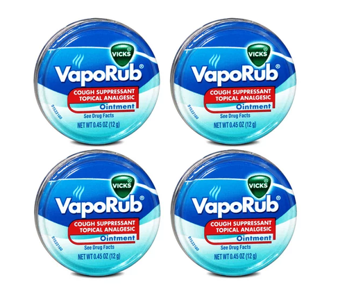 4 Pack of Vicks Vaporub Topical Ointment 12g Tin Travel Size by Vick | eBay