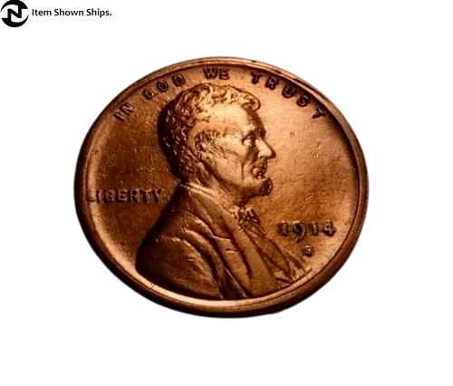 1914-S Lincoln Wheat Penny Cent ~ Gem BU (red) ~ Key Date! ~ (W4299) | eBay