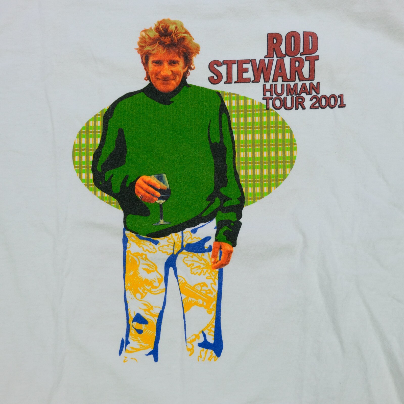 Rare Vintage MURINA Rod Stewart Human Tour 2001 T Shi… - Gem