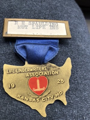 Celluloid Life Underwriters Assocation Pin | eBay