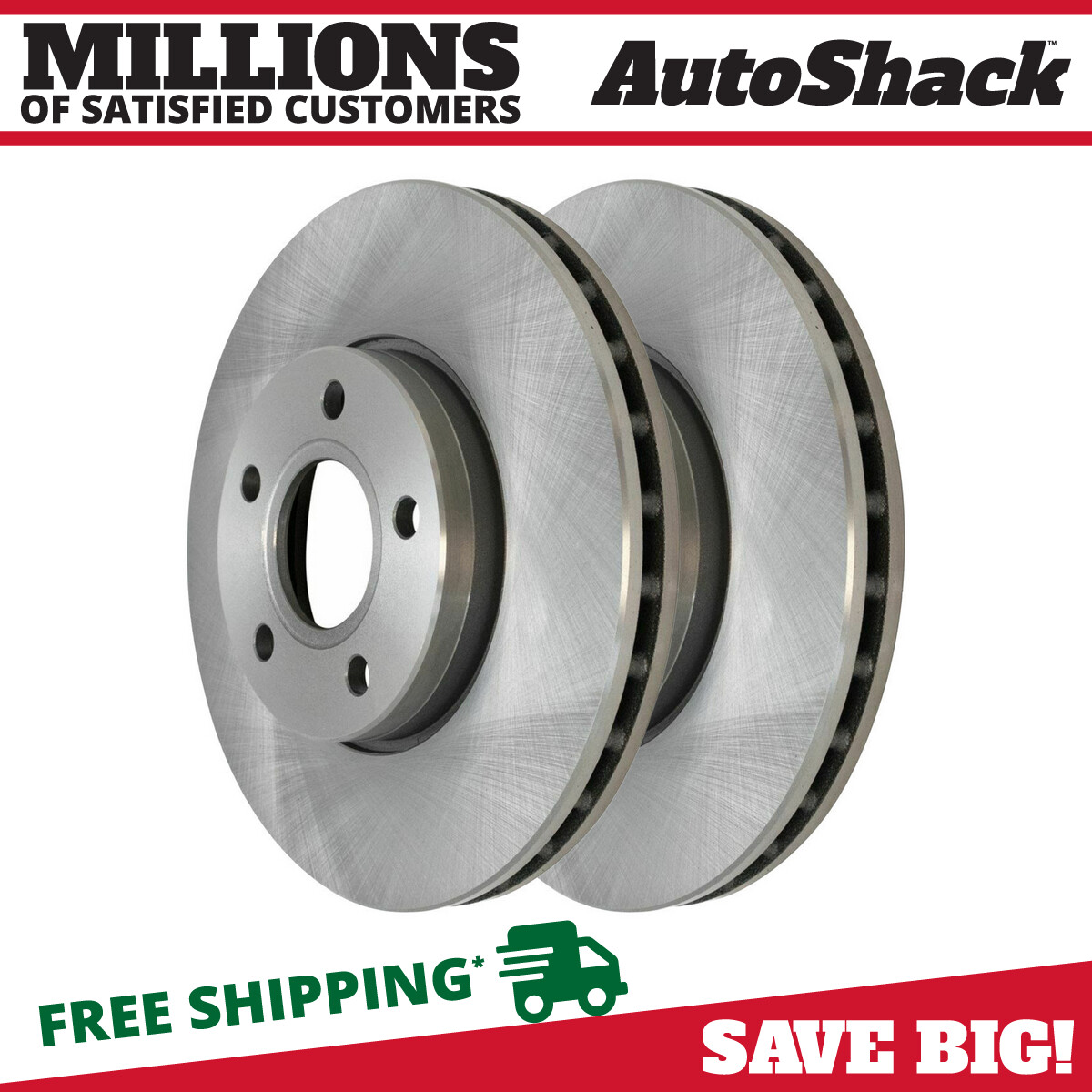 Front Brake Rotors Pair 2 for Volvo S40 C70 C30 V50 Ford C-Max 2013 ...