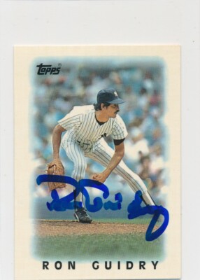 Ron Guidry New York Yankees Autographed 1986 Topps Leaders Baseball ...