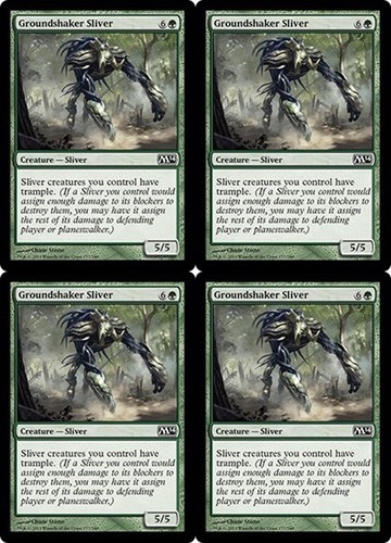 MTG - 4x GROUNDSHAKER SLIVER - M14/Core Set 2014 (C) | eBay