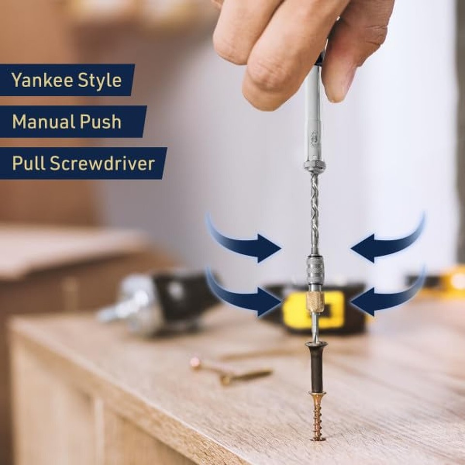 12" Yankee Screwdriver - Push Type Semi Automatic Screw Driver, 4.5mm ...