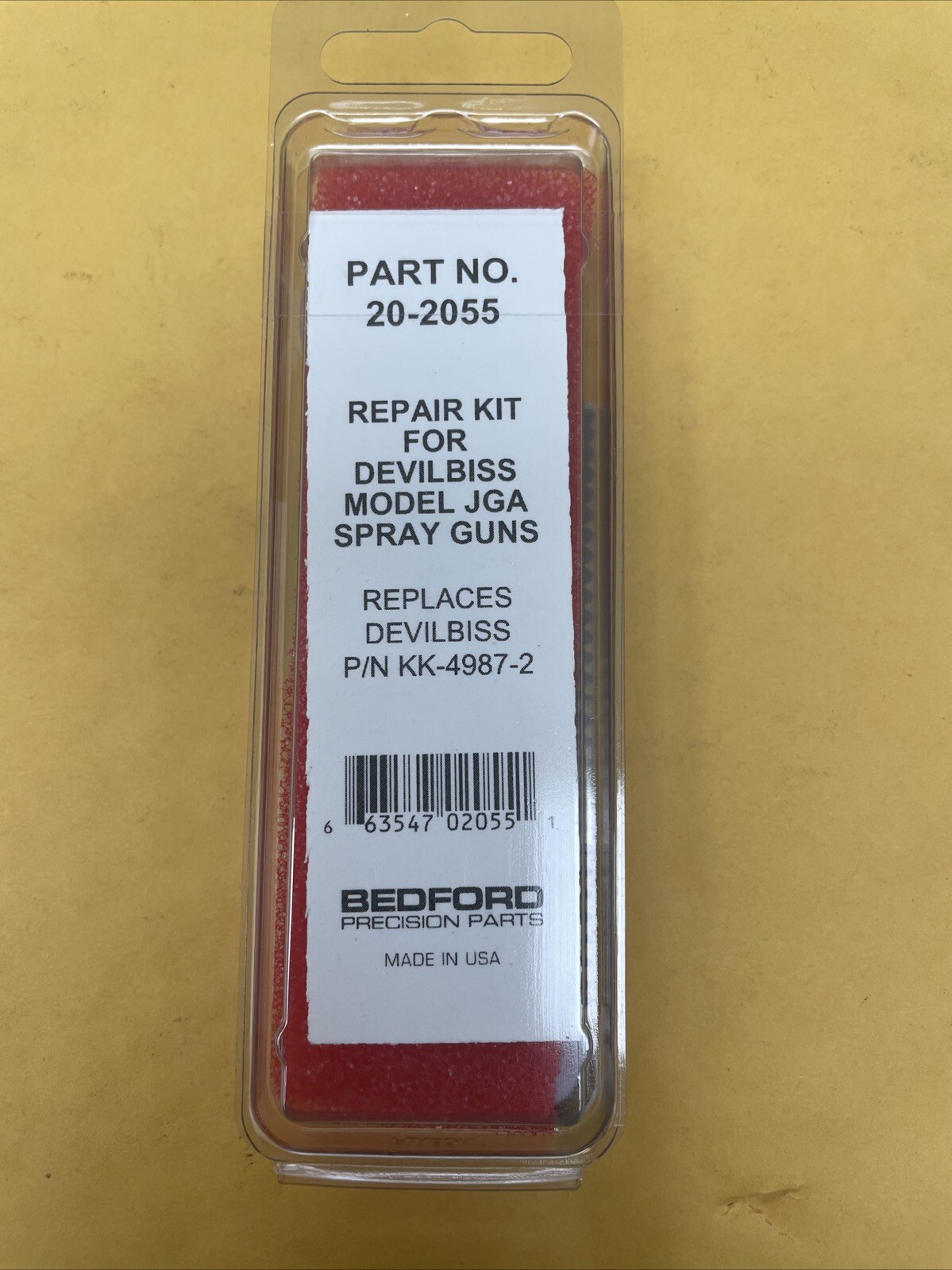 Bedford 20-2055 Replacement Devilbiss KK-4987-2 Spray Gun Repair Kit | eBay