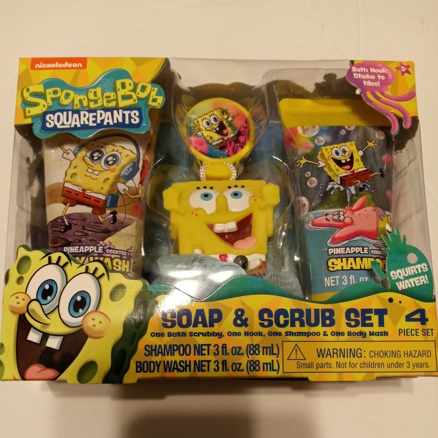 Spongebob Squarepants 4 Pcs Soap & Scrub Bath Set for sale online | eBay