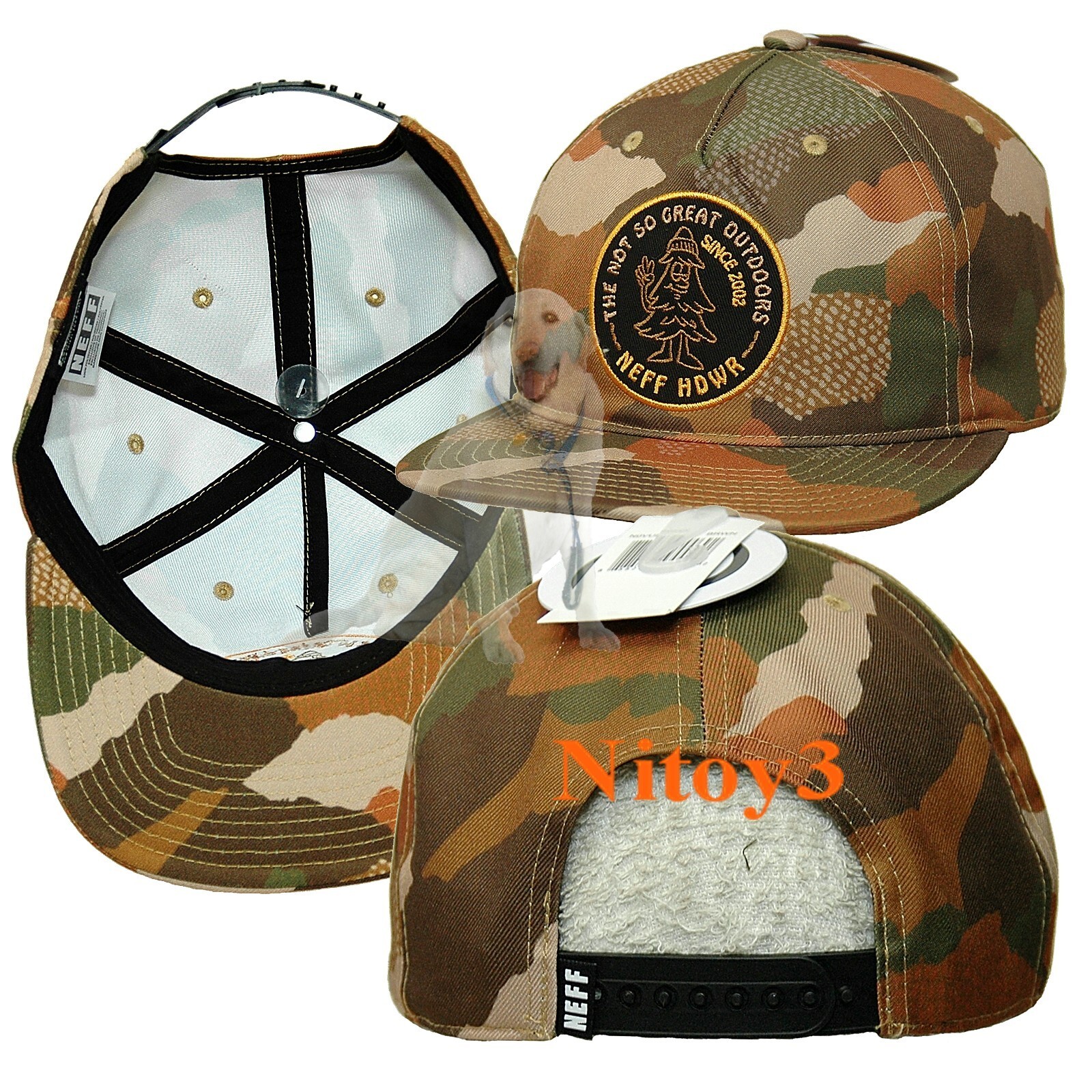 NEFF Deer Hunting Flat Bill Camo Baseball Hat-Cap One Size Men for sale ...