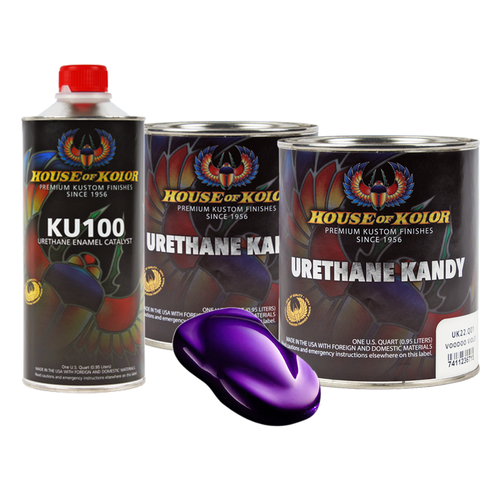 House of Kolor UK22 Voodoo Violet Urethane Kandy Kolor Kit w/ Catalyst ...