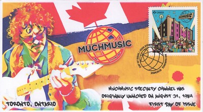 CA24-040, 2024, Muchmusic, First Day of Issue, Pictorial Postmark,Music ...
