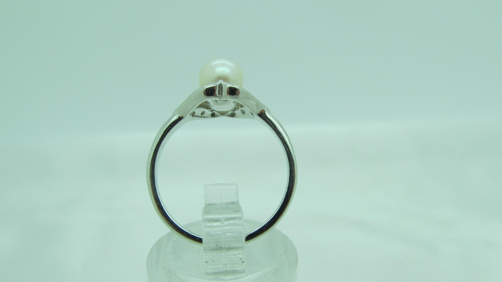 NVC Sterling Silver .925 PEARL & WHITE STONE HALO RING sz. 7 | eBay