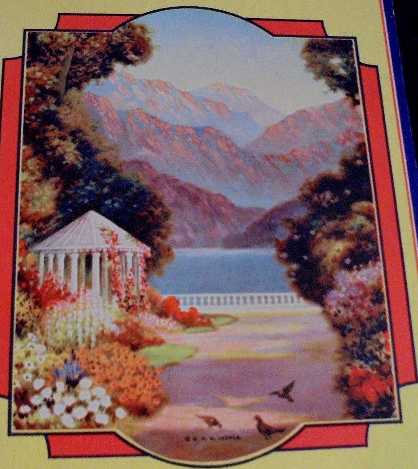 R. Atkinson Fox, Birds Gazebo Mts Flower Salesman Sample Calendar 1932 ...
