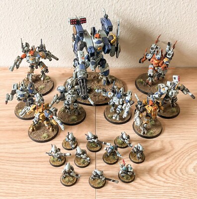Warhammer 40k Tau Empire - Painted Bork'an Sept Army - BoxedUp (281) | eBay