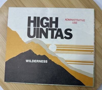 High Uintas Wilderness Wasatch & Ashley National Forests Map 1987 | eBay
