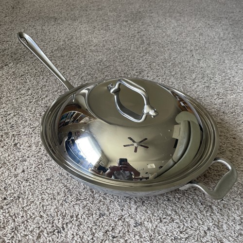 VTG ALL-CLAD METALCRAFTERS 12" Inch Stainless Steel Wok Stir Fry Pan ...